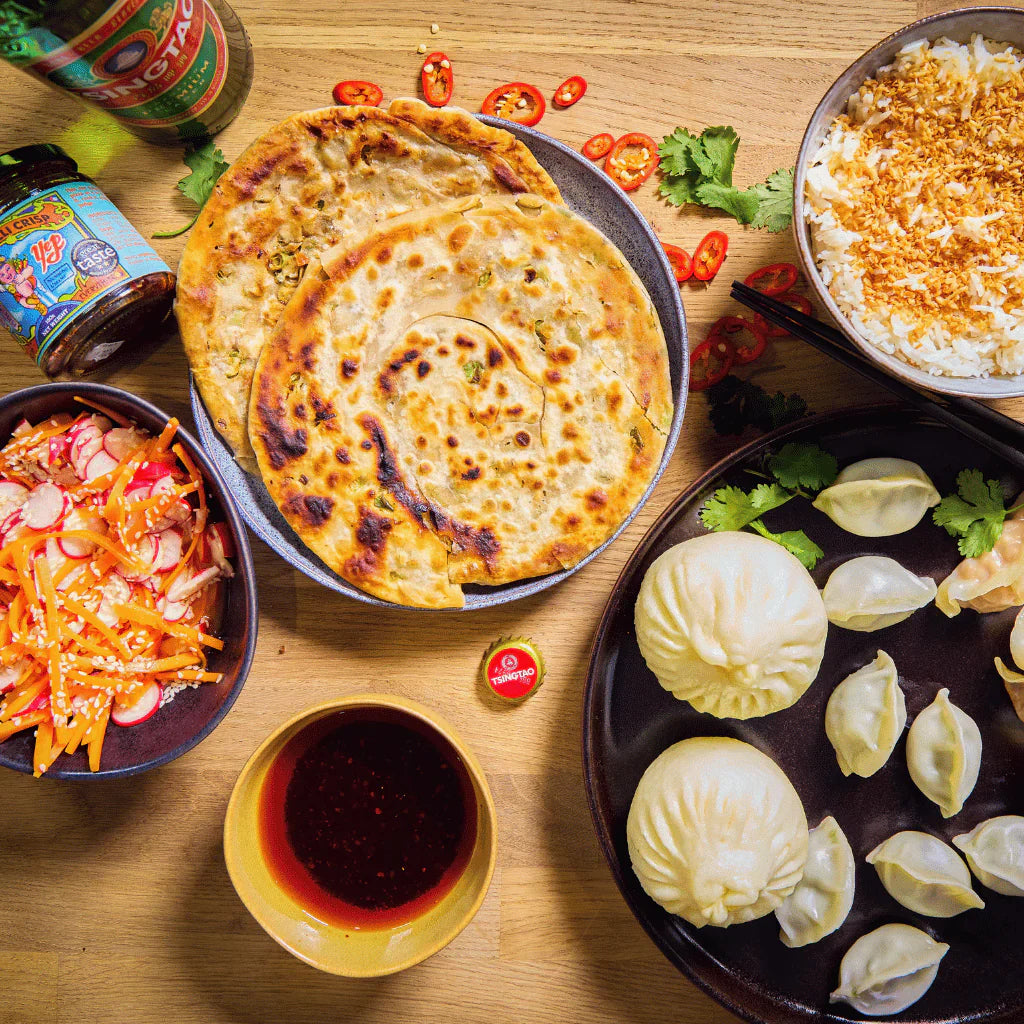 Dim Sum with Pancakes, Coconut Rice & Asian Salad – Chefs For Foodies